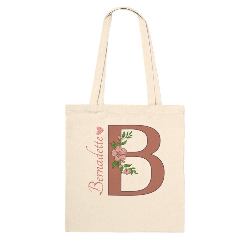 Custom Alphabet Tote - Name Printed Bag, Personalised Bridesmaid Gift ...