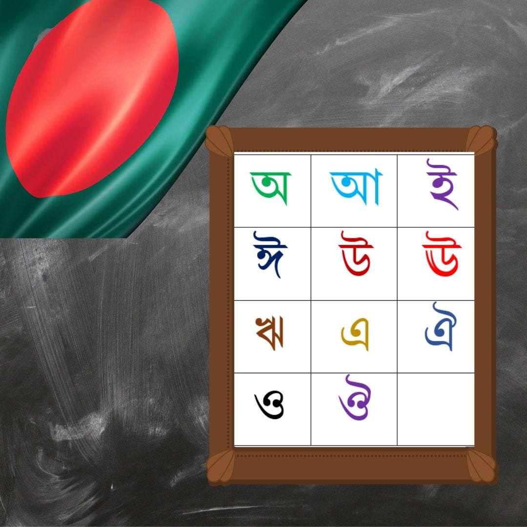 Alphabet Bengali Alphabet to Print and Learn - Etsy