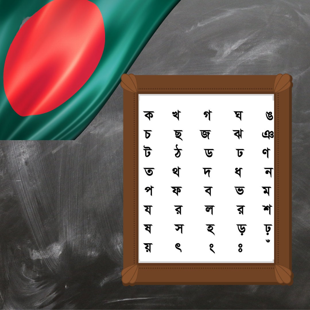 Alphabet Bengali Alphabet to Print and Learn - Etsy