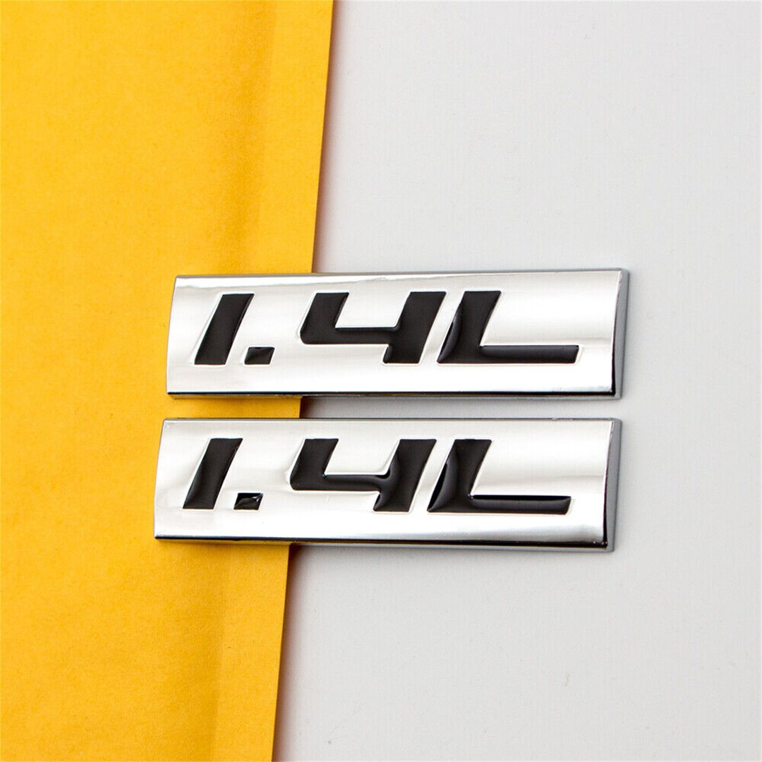 2x Metal Black Car Body 1.4L Logo Chrome V6 V8 Engine Emblem - Etsy