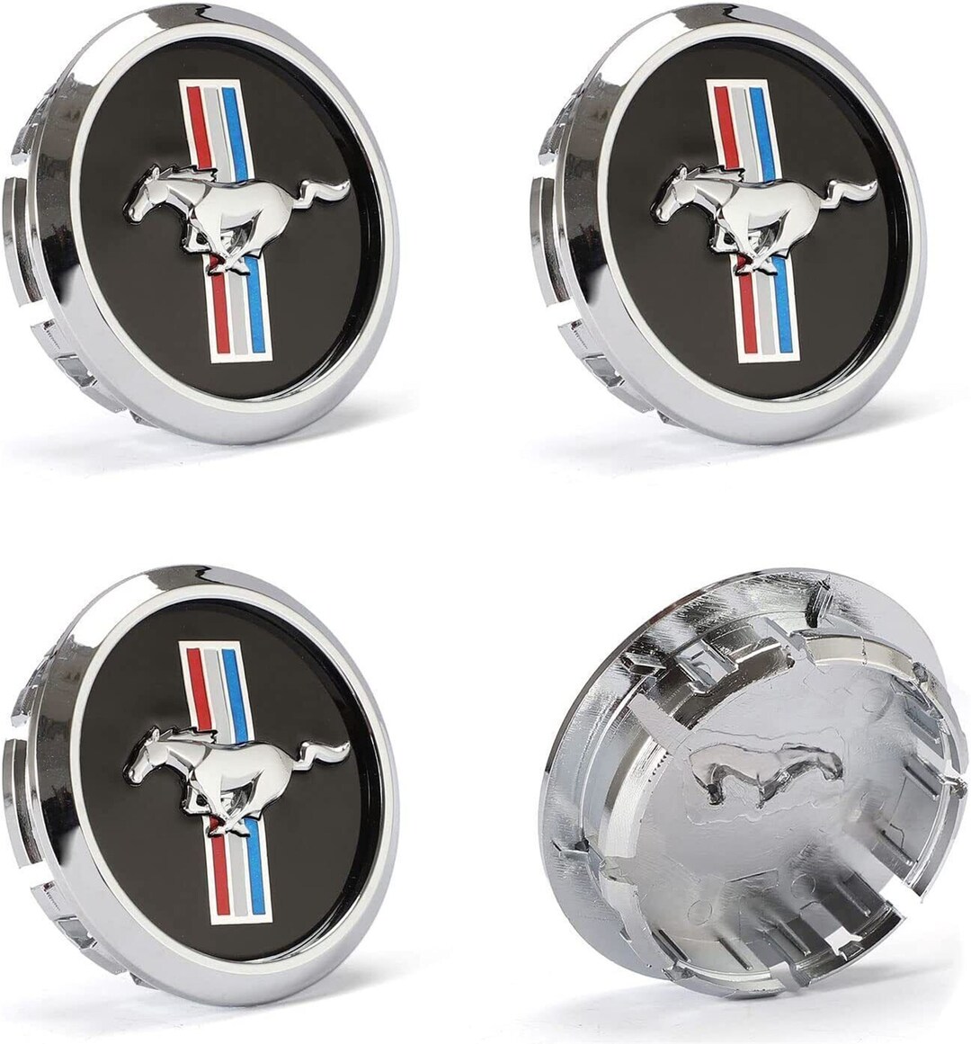 4pcs Running Horse Tri-bar Fit Mustang Wheel Center Hub Caps - Etsy New ...