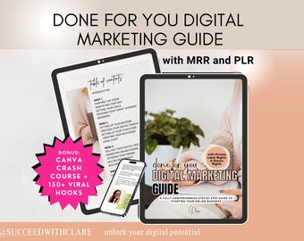 Done for You: Digital Marketing Guide/ebook W/master Resell Rights MRR ...