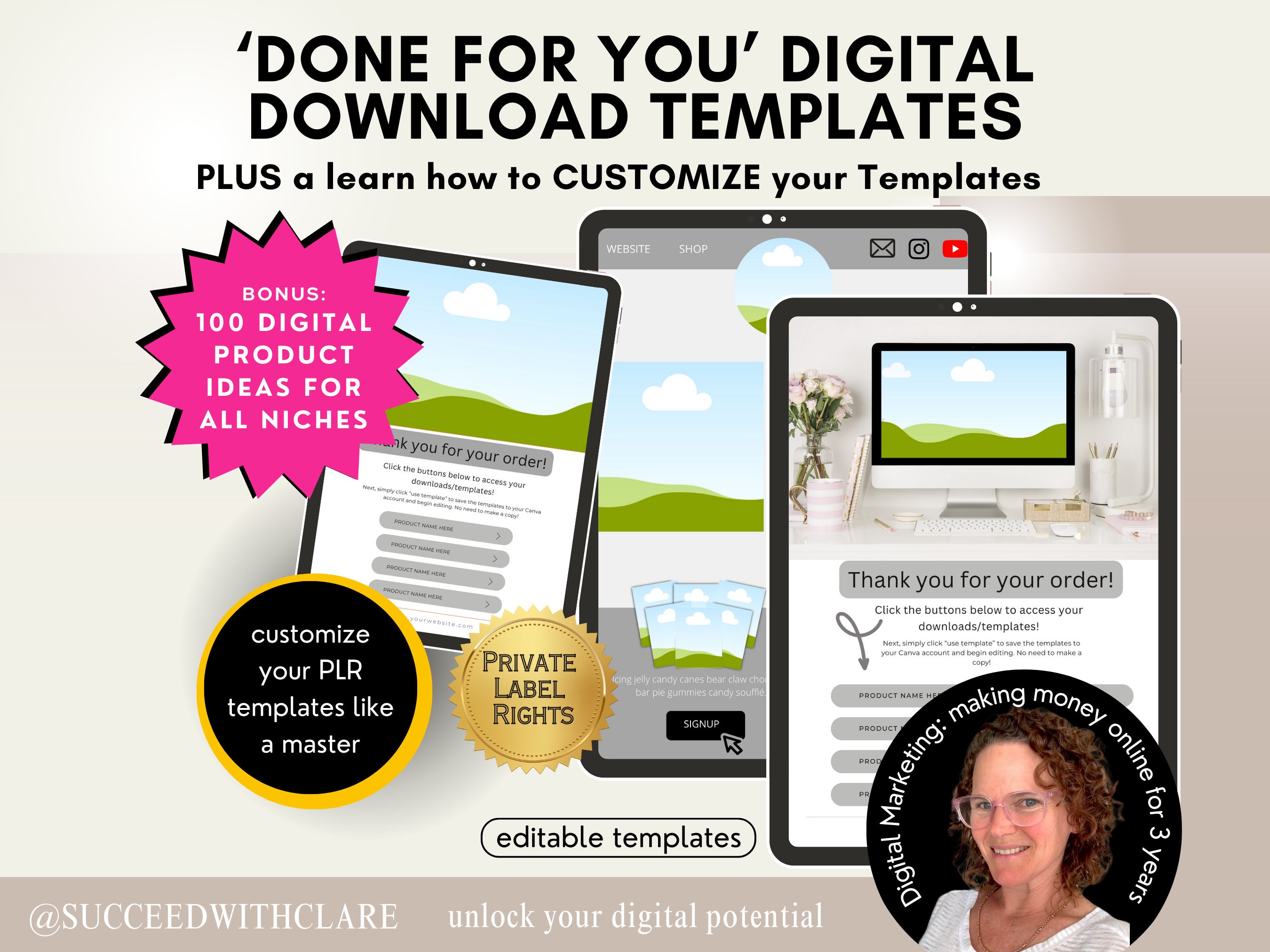 Digital Download Instruction Templates for Digital Products, Digital ...