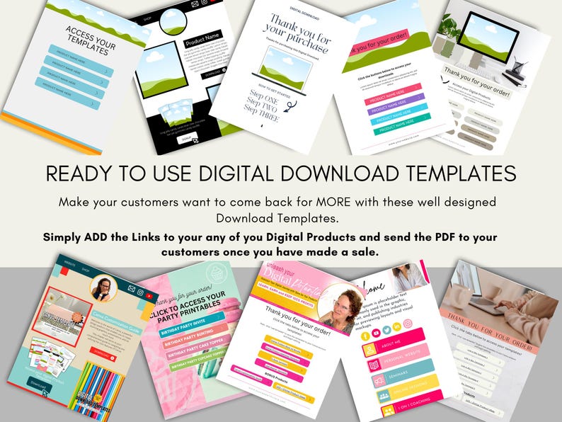 Digital Download Instruction Templates, Canva Guide (PDF) - Etsy