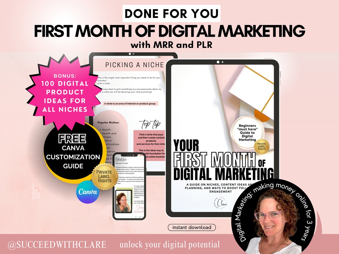 Your First Month of Digital Marketing: A Guide on Niches, Content Ideas ...