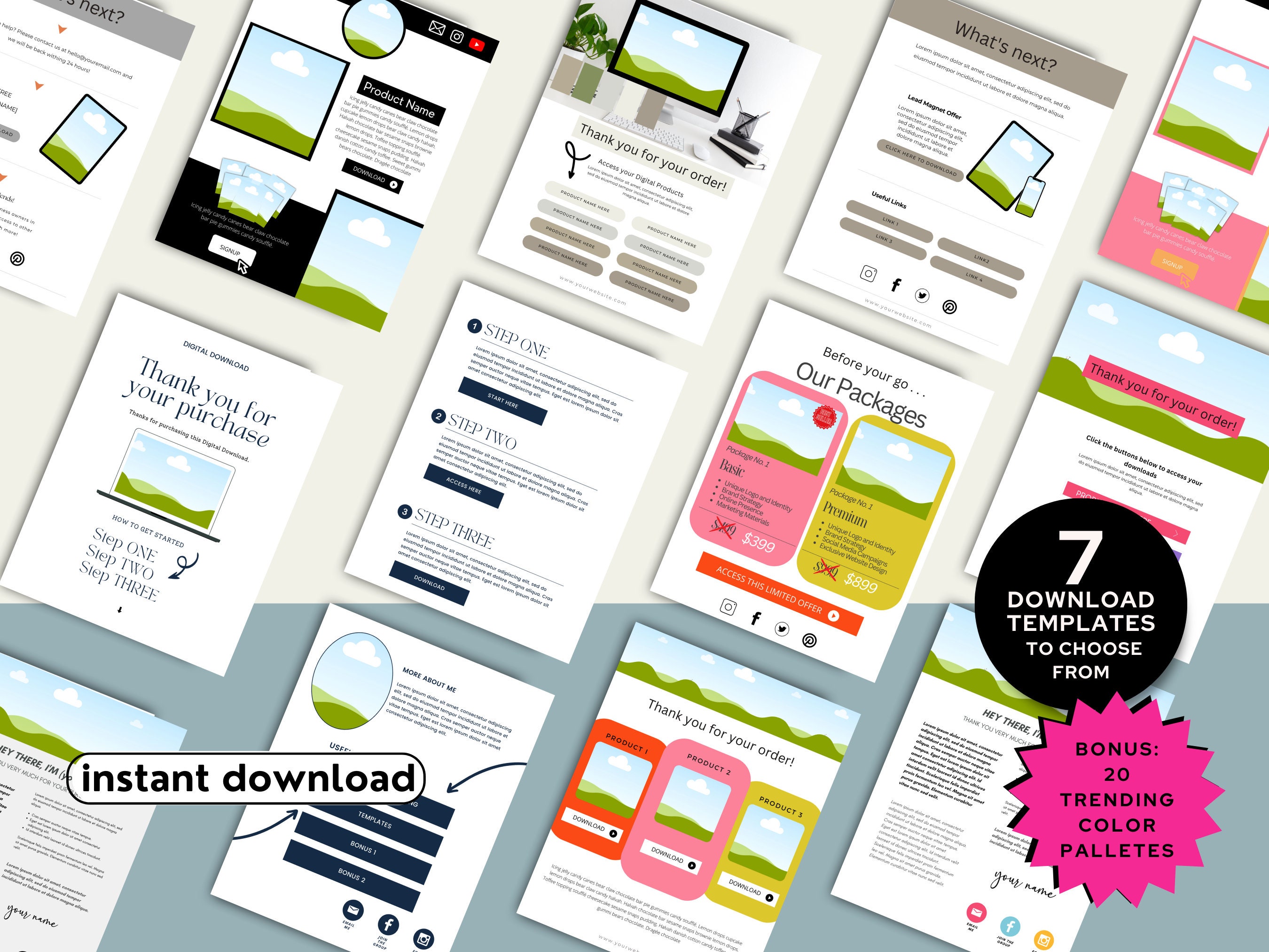Digital Download Instruction Templates, Canva Guide (PDF) - Etsy