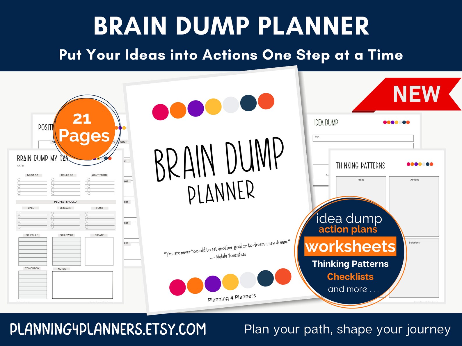 Brain Dump Planner, to Do List Printable, ADHD Daily Planner ...