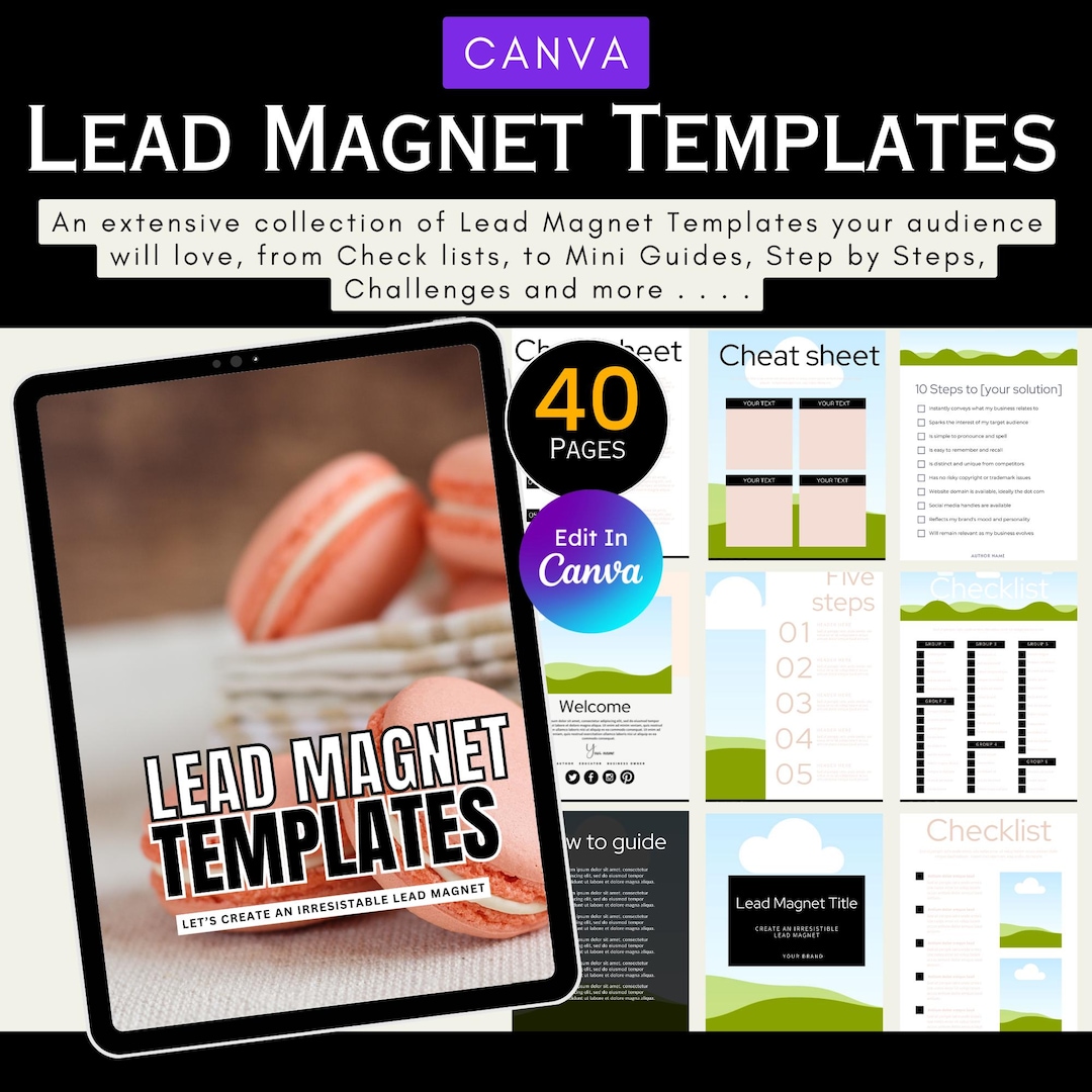 Lead Magnet Template Collection | Editable Canva Templates for Ebooks ...