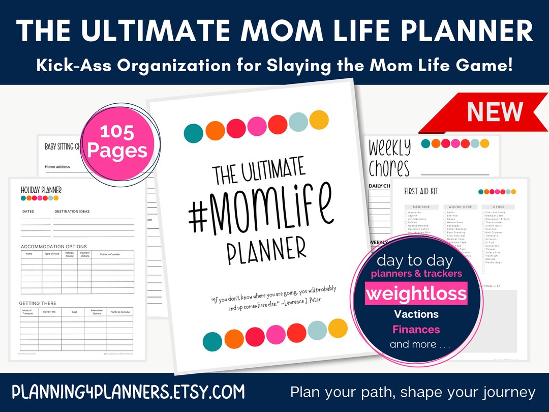 Busy Mom Life Planner, Home Management Printable (PDF) - Etsy UK