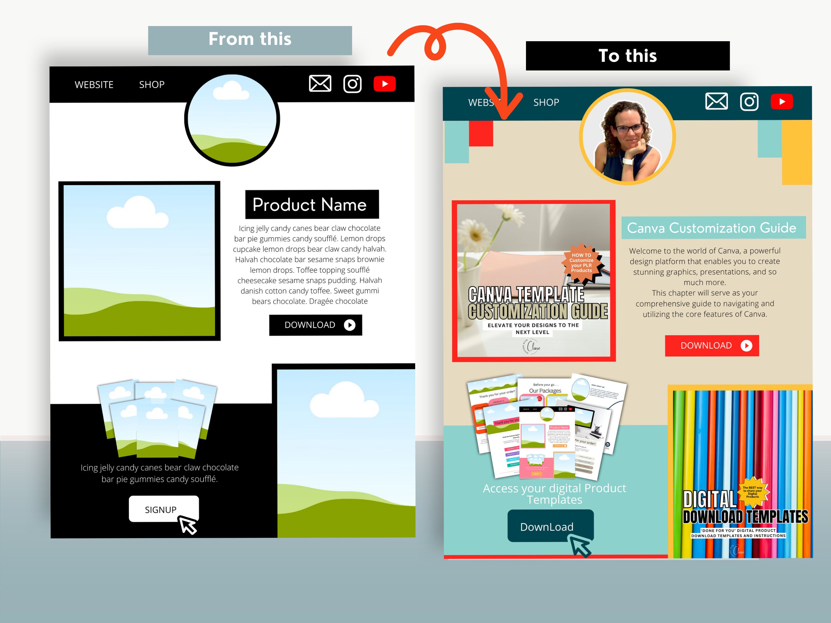 Digital Download Instruction Templates, Canva Guide (PDF) - Etsy