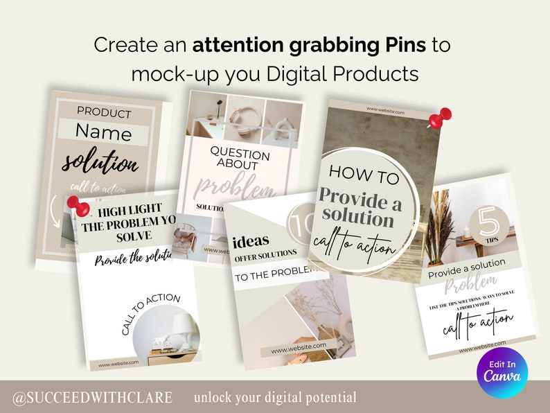 Pinterest Templates Canva. Pinterest Pins. Neutral Pinterest Templates ...