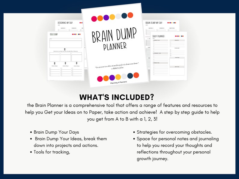 Brain Dump Planner, to Do List Printable, ADHD Daily Planner ...