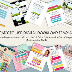Digital Download Instruction Templates, Canva Guide (PDF) - Etsy