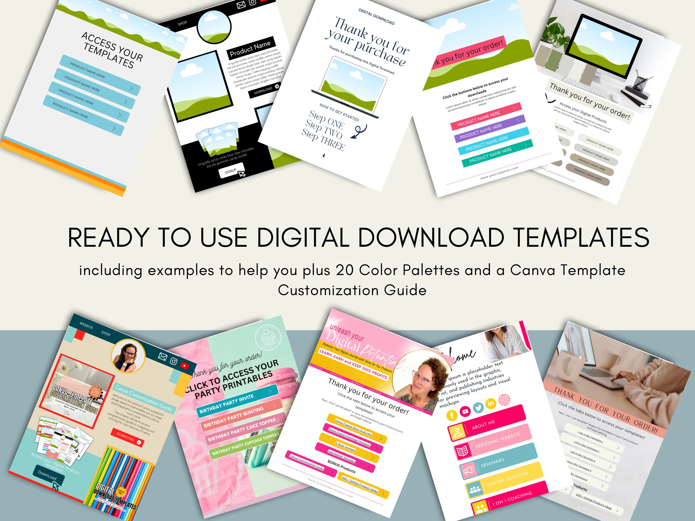 Digital Download Instruction Templates for Digital Products, Digital ...