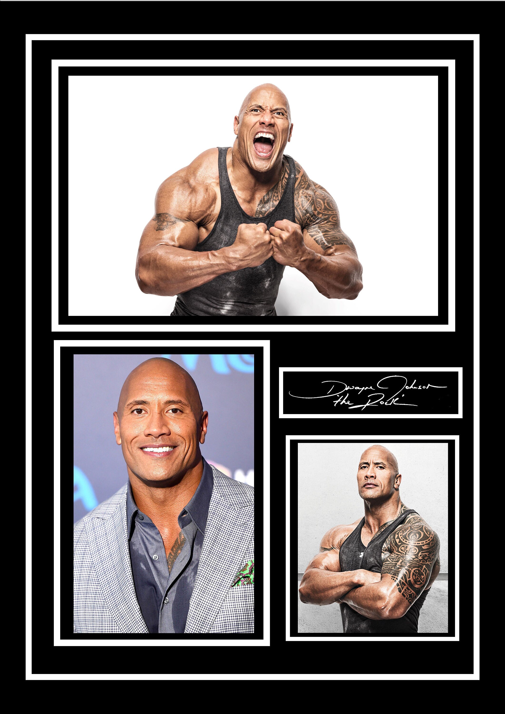Great Quality Dwayne Johnson the Rock Signed / Autographed. Stunning ...
