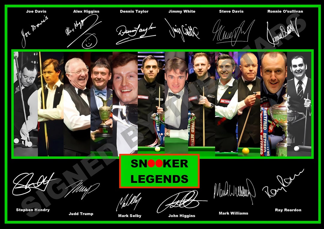 Snooker Legends Signed / Autographed Stunning Quality. Ronnie O ...