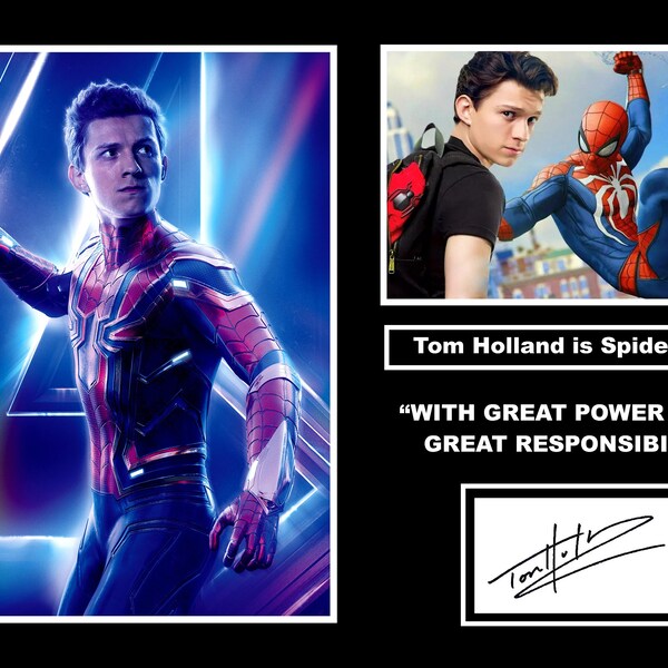 Spiderman Tom Holland Autograph - Etsy