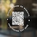 Square Store Window Custom QR Code Vinyl Decal Shop QR Code Custom ...