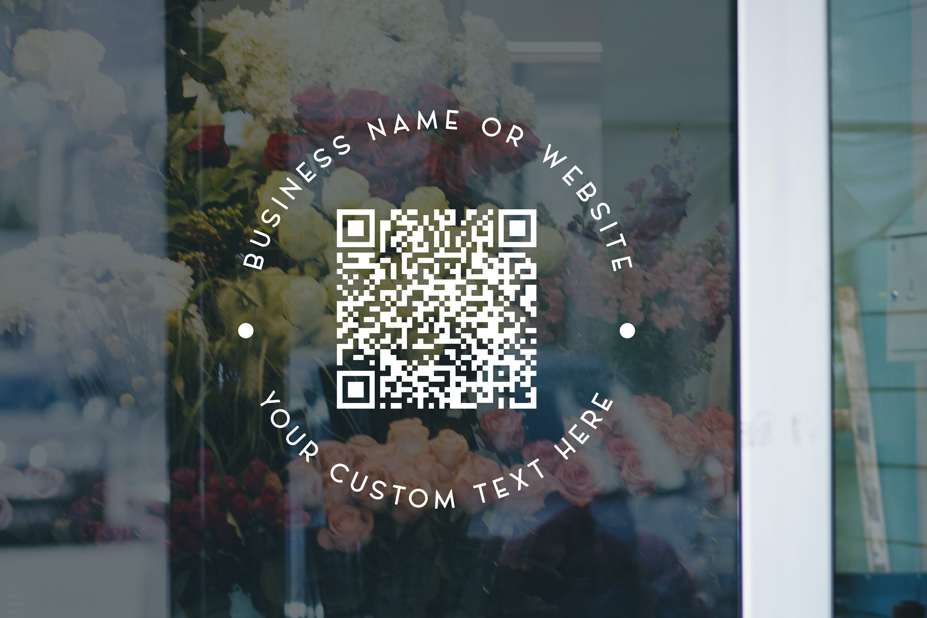 Store Qr Code Decal Shop Window Custom QR Code Vinyl Decal Shop QR Code ...