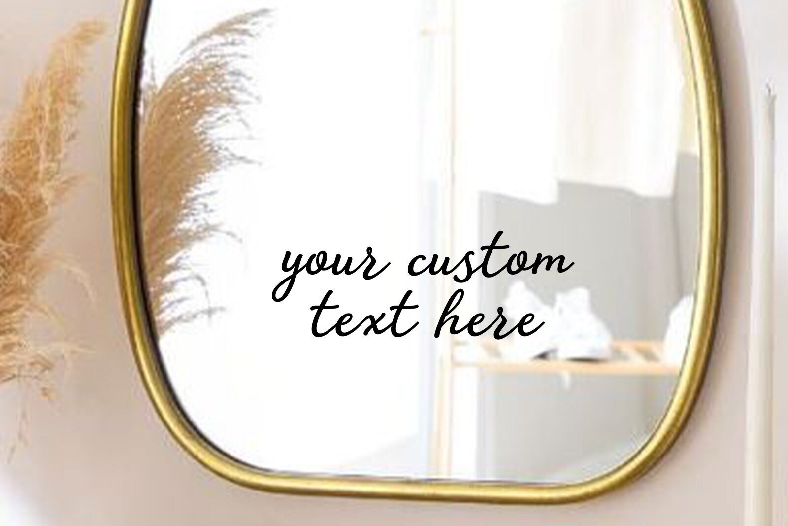 Motivational Quote Mirror Vinyl Decal Personalized Mirror Decal Sticker ...
