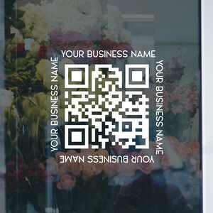 Square Store Window Custom QR Code Vinyl Decal Shop QR Code Custom ...