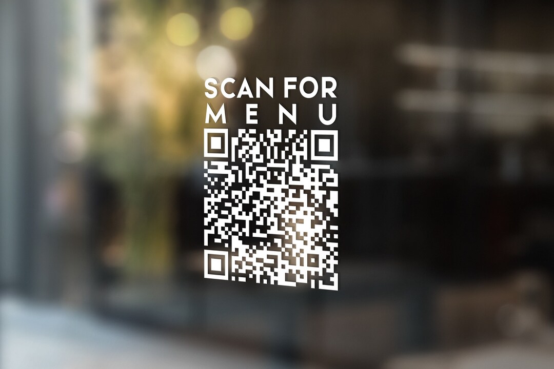 Restaurant Custom QR Code Vinyl Decal Menu Qr Code Vinyl Decal Shop ...