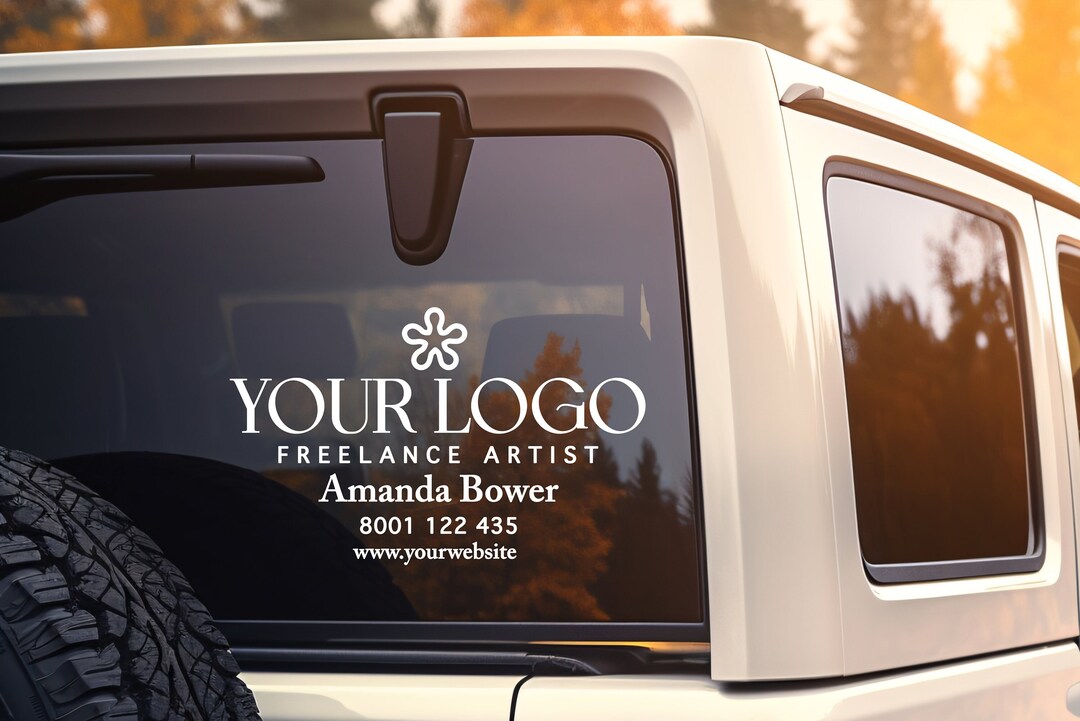 Store Custom Logo & Business Vinyl Decal for Car Window Business Vinyl ...