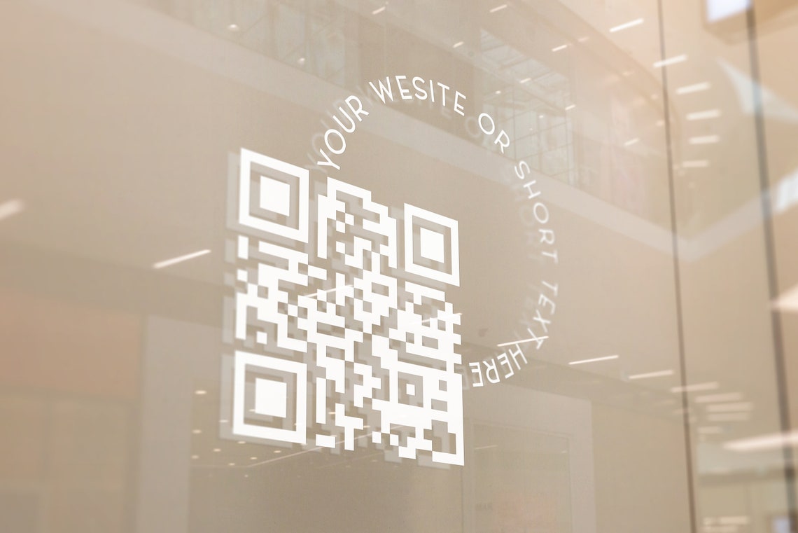 Store Window Custom QR Code Vinyl Decal Shop QR Code Custom - Etsy