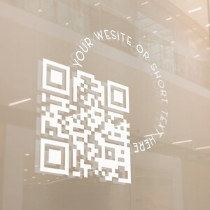 Store Window Custom QR Code Vinyl Decal Shop QR Code Custom - Etsy