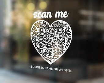 Design Your Own Personalized QR Code Vinyl Decal Advertise - Etsy