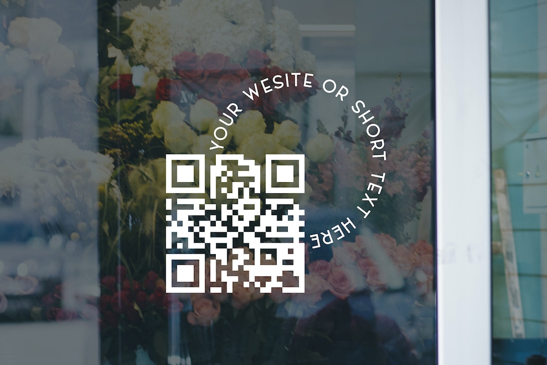 Store Window Custom QR Code Vinyl Decal Shop QR Code Custom Business ...