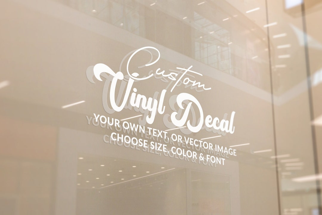 Custom Shop Window Logo & Business Vinyl Decal Car Window Business ...