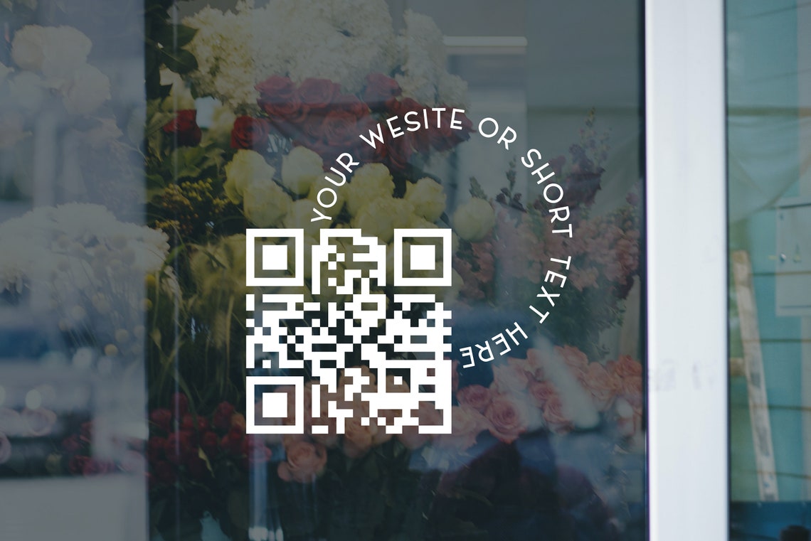 Store Window Custom QR Code Vinyl Decal Shop QR Code Custom - Etsy