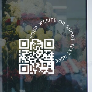Store Window Custom QR Code Vinyl Decal Shop QR Code Custom - Etsy