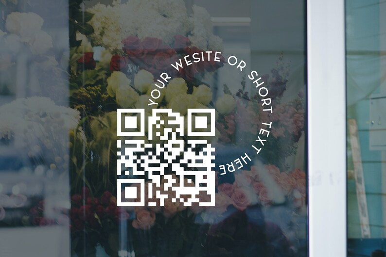 Store Window Custom QR Code Vinyl Decal Shop QR Code Custom - Etsy