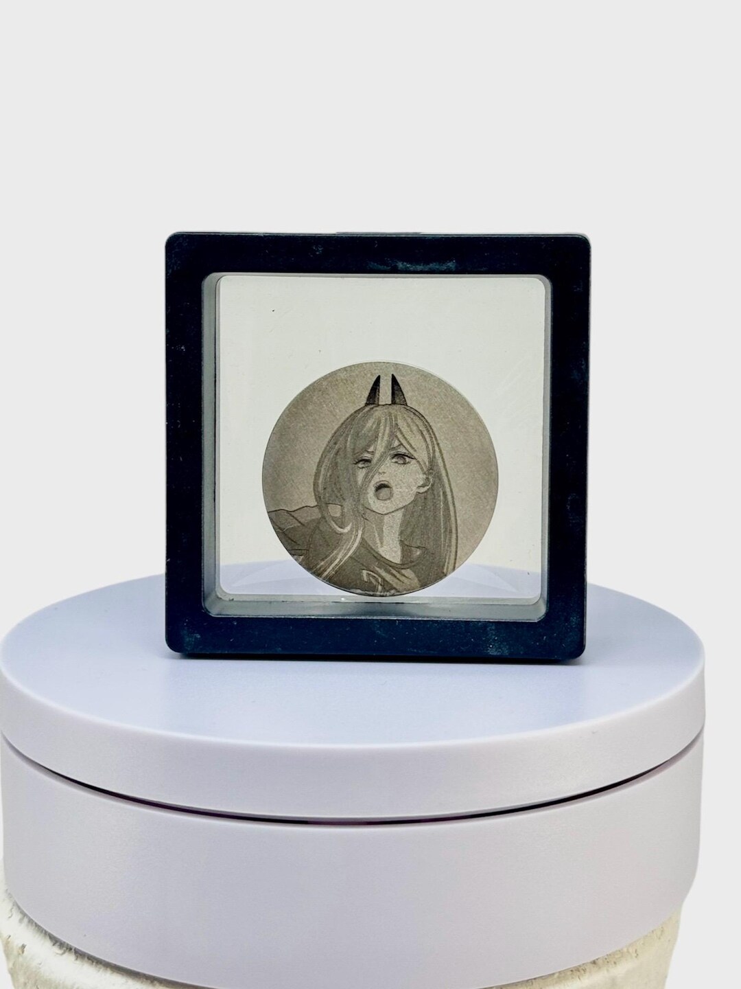 Custom Anime Challenge Coin, Chainsaw Man, Power, Comic, Engraved Coin ...