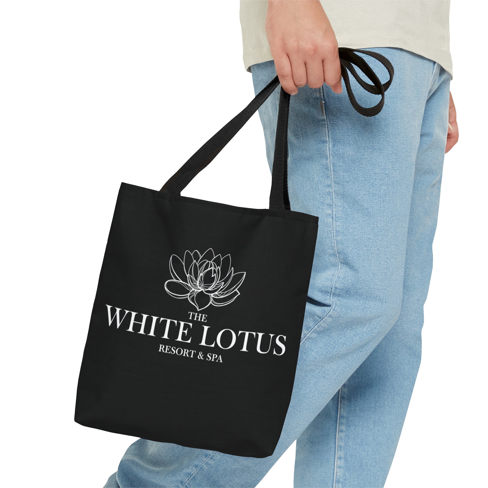 White Lotus Resort & Spa Tote Bag in Black - Etsy