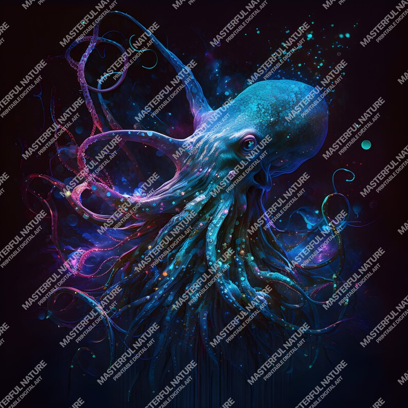 The Kraken Printable High Resolution Image 300dpi 4k Ratio 1:1 Octopus ...