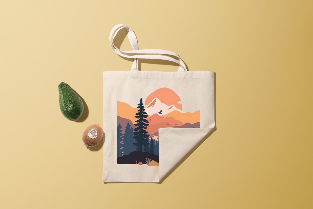 Tote Bag With Aesthetic Patterns Durable Canvas Beach & - Etsy