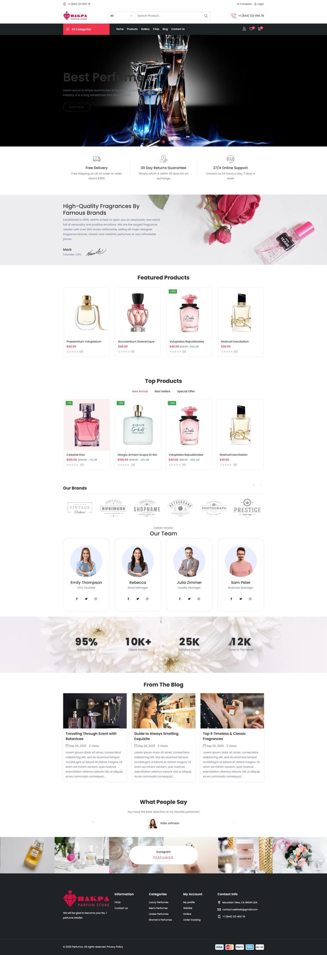 Custom Parfum E-commerce Website Design: Online Shop, Perfume, Fashion ...