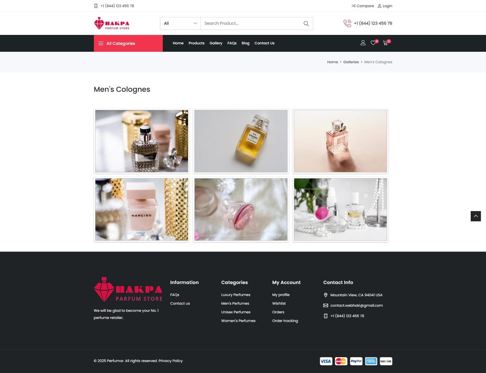 Custom Parfum E-commerce Website Design: Online Shop, Perfume, Fashion ...