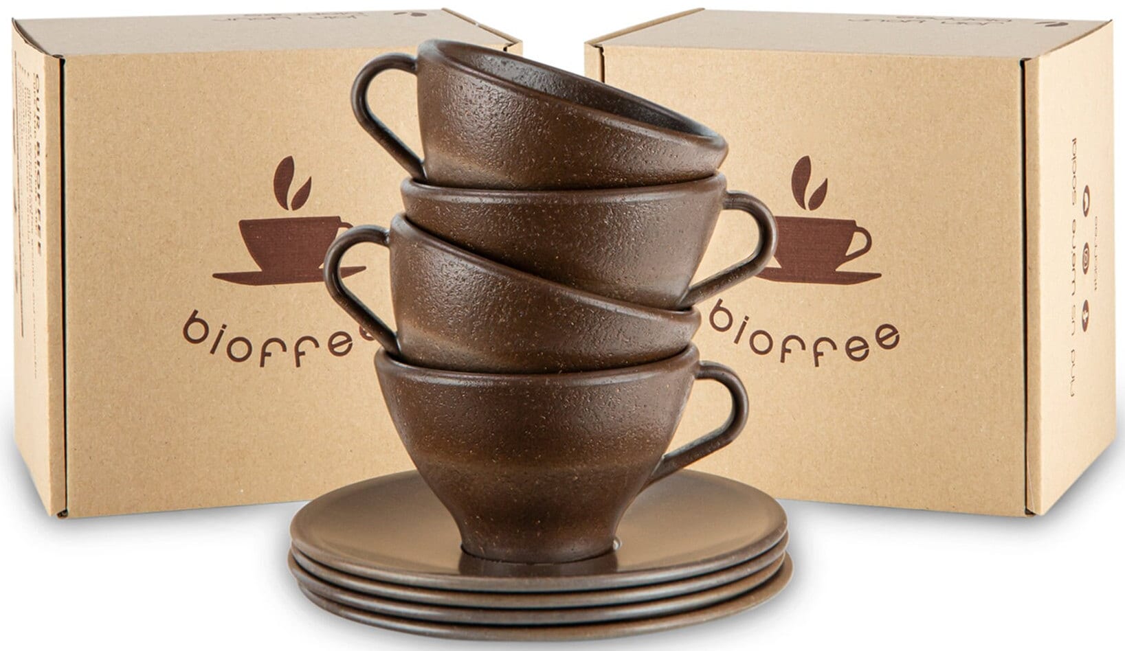 4x Made of Coffee Grounds | Bio Cups | Sugarcane Based Biomaterials ...
