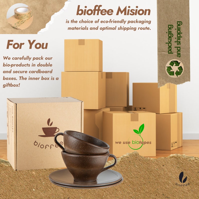 Made From Coffee Grounds Bio Double Wall Takeway Thermal Cup Sugarcane ...