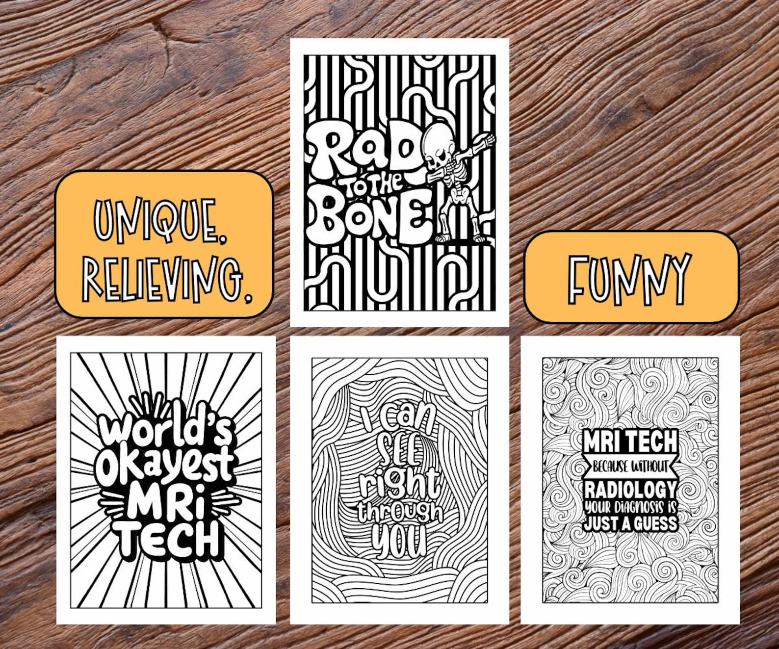 34 MRI Technologist Coloring Book Pages, MRI Tech Printables - Etsy