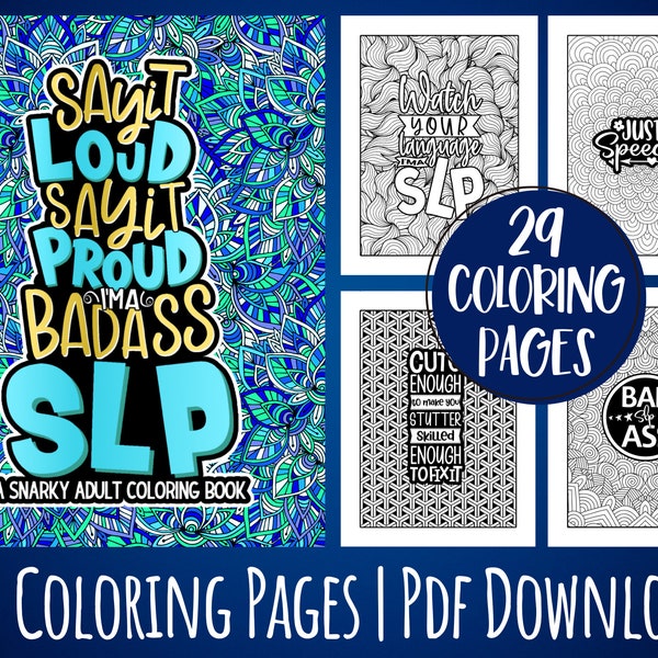 Slp Coloring Pages - Etsy