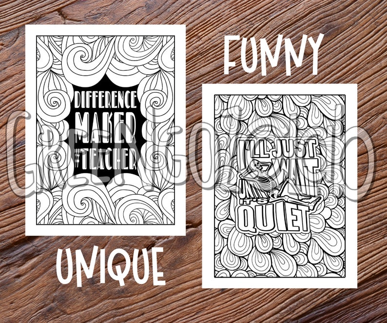 Teacher Quotes Coloring Book Pages | Funny & Snarky Gifted Teacher ...