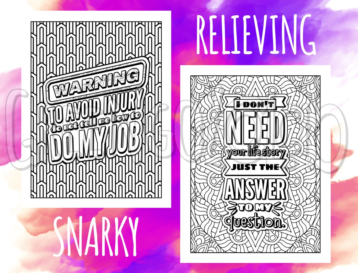 Nurse Practitioner Adult Coloring Book Printable Pages, Funny & Snarky ...