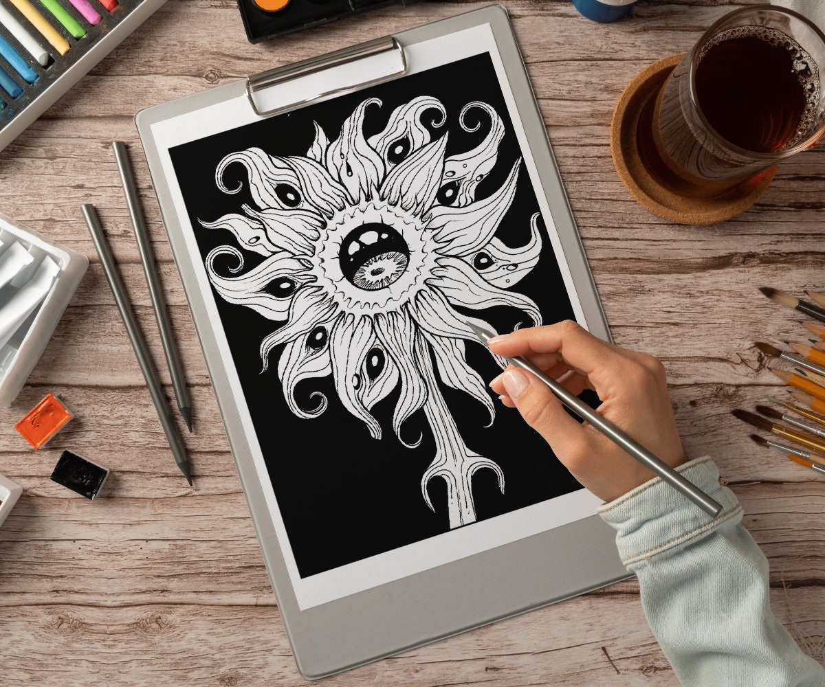 50 Creepy Horror Plants Coloring Book Pages - Etsy