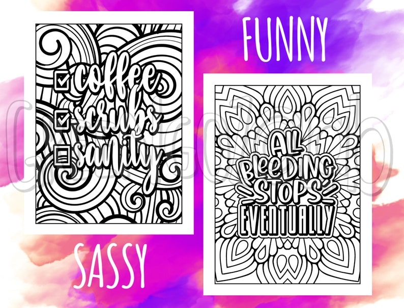 Funny Medical Assistant Coloring Book Pages - Etsy