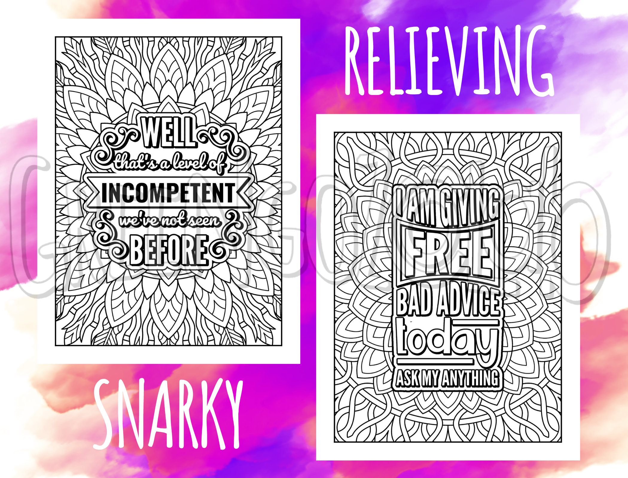 HR Adult Coloring Book Pages for Women, Men | Funny Human Resources ...